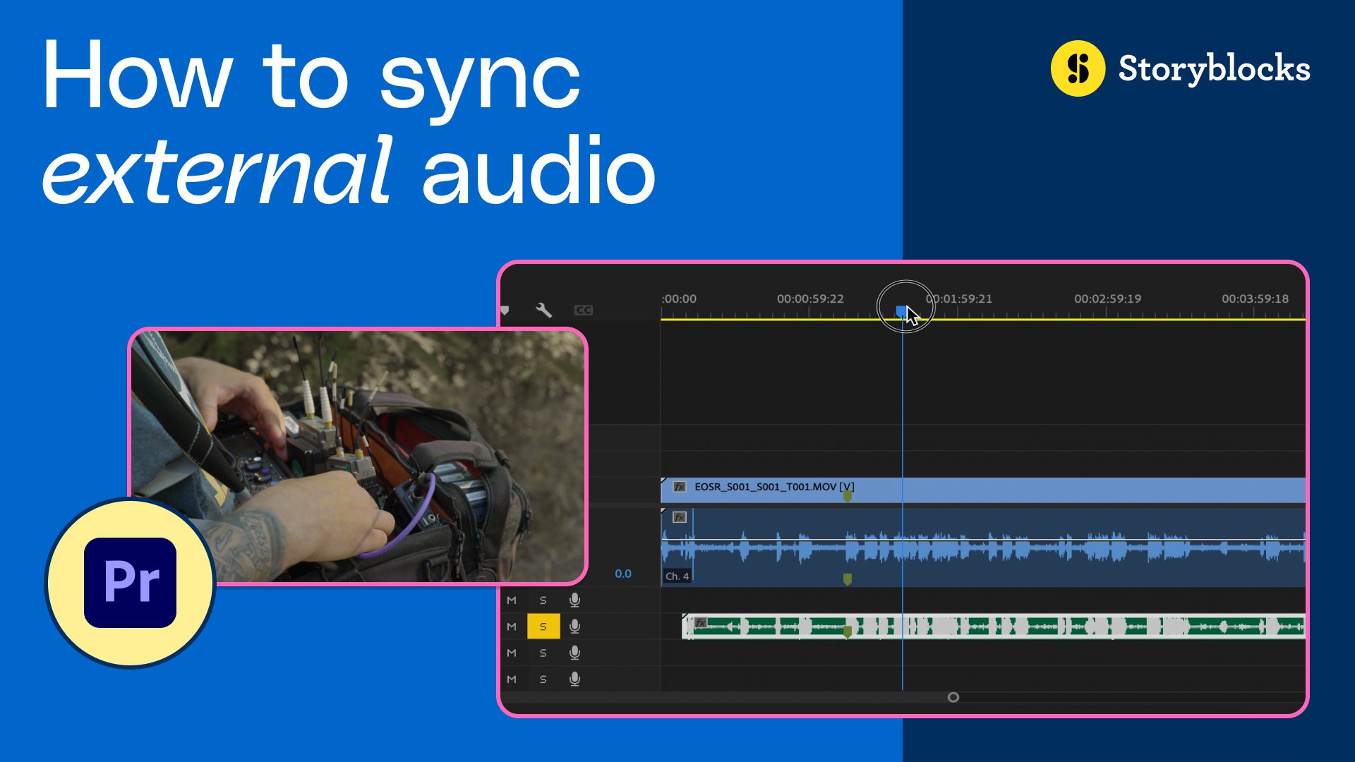 How to sync audio and video in Premiere Pro - Storyblocks