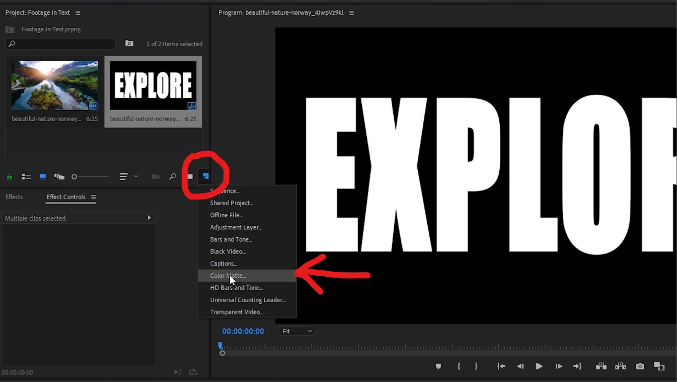 How to put video inside text using Premiere Pro - Storyblocks