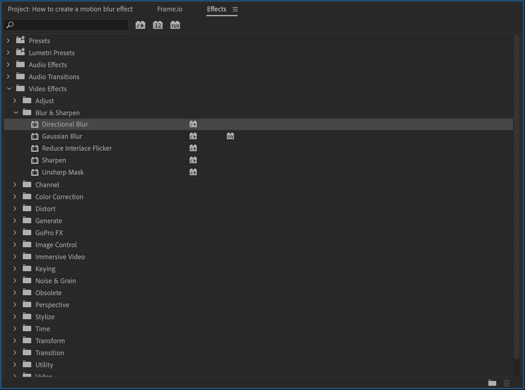 How to add motion blur in Premiere Pro