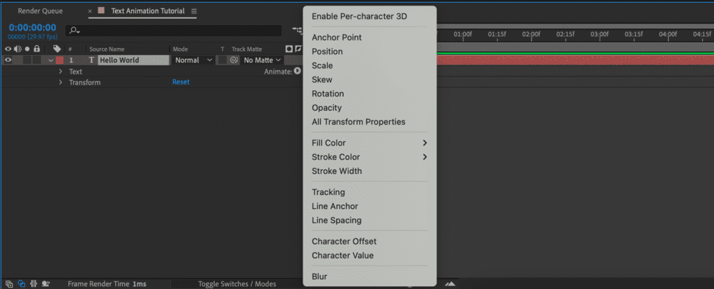 After Effects Text Animation Tutorial