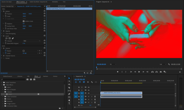 How to create the Invert Effect in Adobe Premiere Pro - Storyblocks