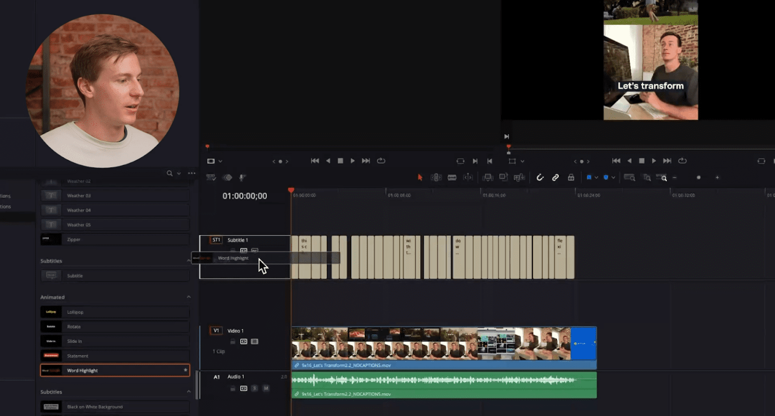 How to add subtitles in DaVinci Resolve - Storyblocks