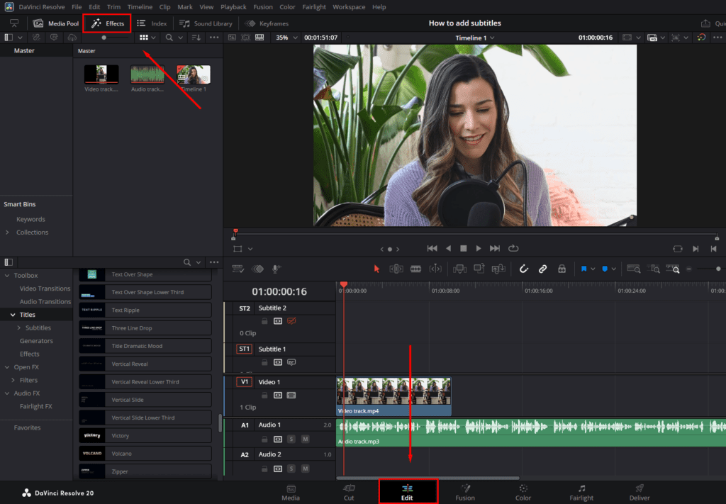 How to add subtitles in DaVinci Resolve - Storyblocks