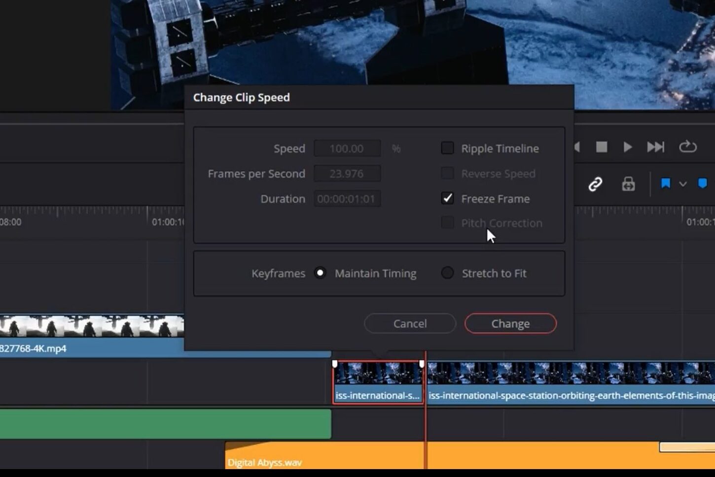 How to freeze frame in DaVinci Resolve - Storyblocks