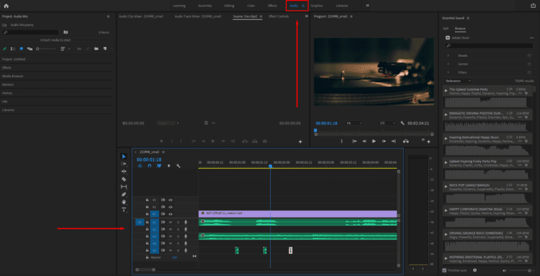 How to balance audio in Premiere Pro - Storyblocks