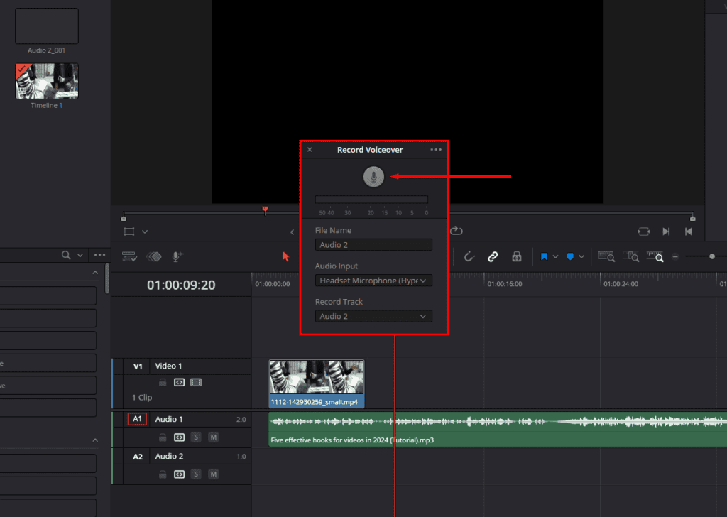 How to record audio in DaVinci Resolve - Storyblocks