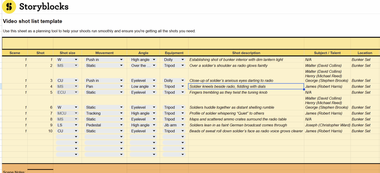 How to organize your projects with a video shot list [Template ...