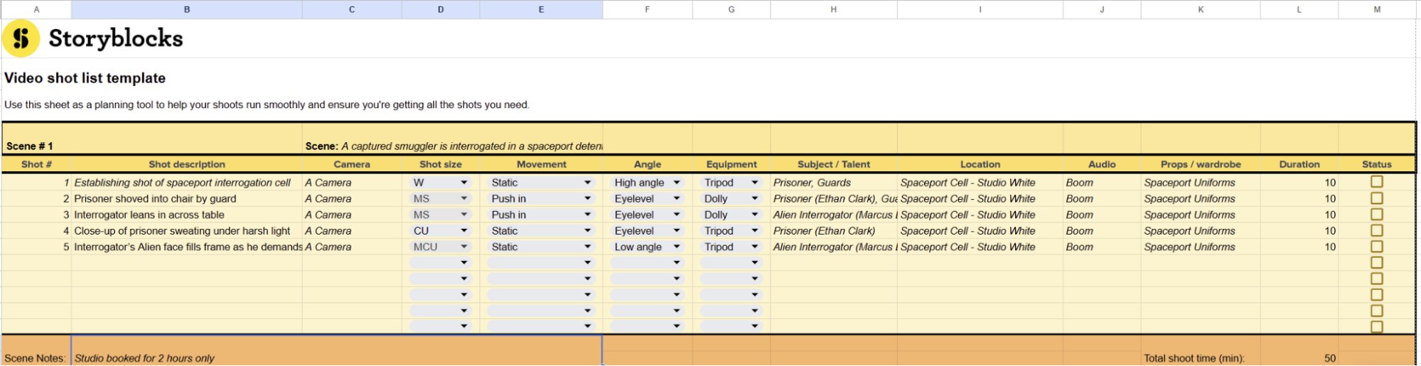 How to organize your projects with a video shot list [Template ...